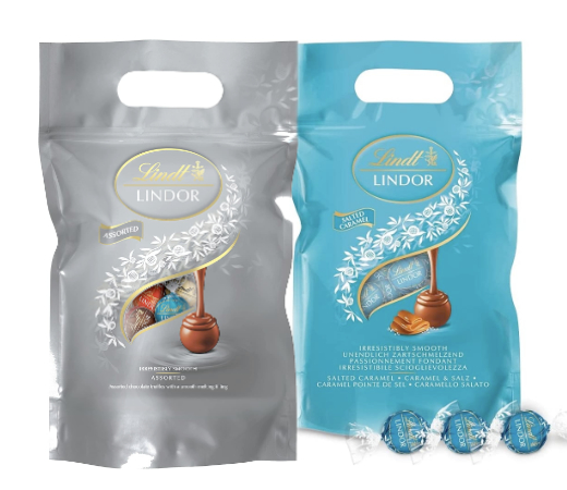 Caja de bombones surtidos Lindt Lindor Silver o Salted Caramel de 1Kg ...